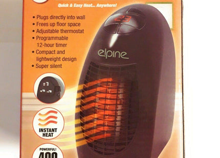 Elpine Plug-In Heater 400 Watts With Timer & Thermostat – HomeVibe