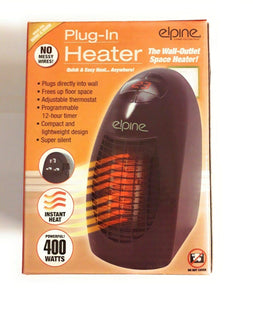 Elpine Plug-In Heater 400 Watts With Timer & Thermostat – HomeVibe