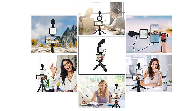 Phone Filming Kit With Tripod, Microphone & Bluetooth Remote – HomeVibe